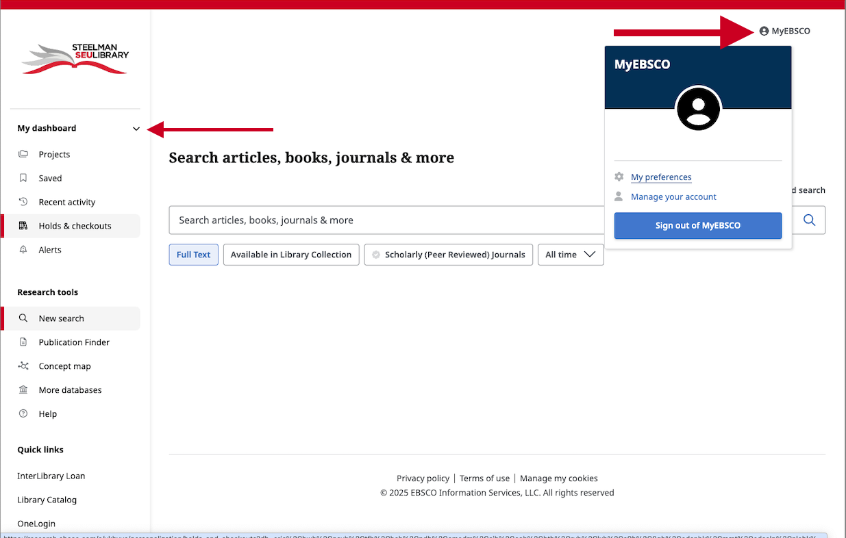 How to Access My Library Account | Steelman Library
